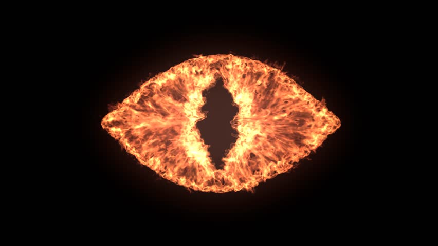 4k, Burning Devil Eye, Seamless Loop With Alpha Stock Footage Video ...