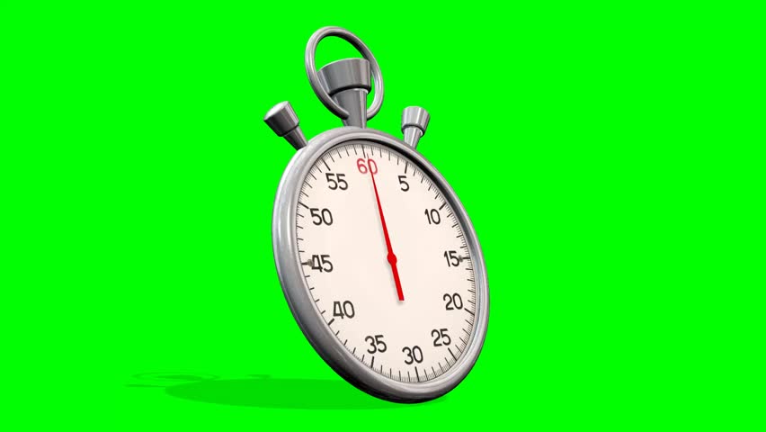 Stopwatch Loop Realtime (Green Screen). Realistic Stopwatch Animation ...