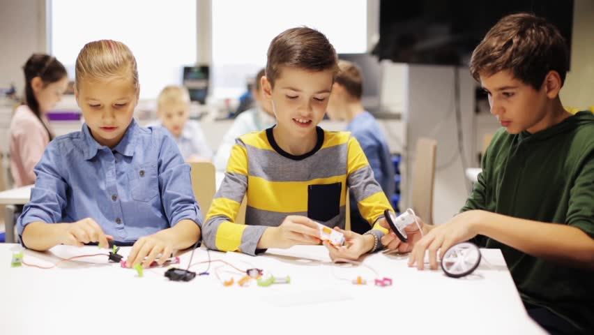 Stock video of education, children, technology, science and people ...