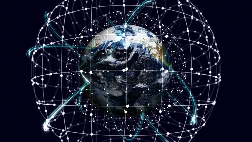 Earth, Connection Network Concept, Rendering, Stock Footage Video (100% ...