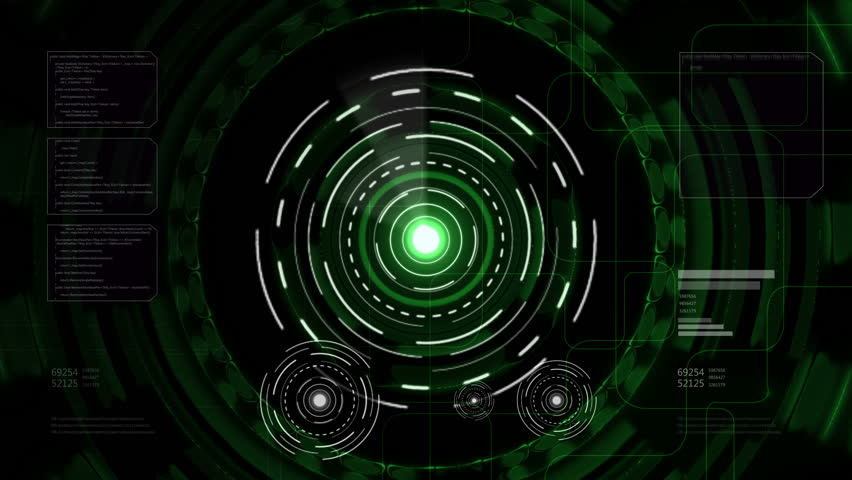 Futuristic Hi-tech Red Head-up Display. Computer Generated Seamless ...