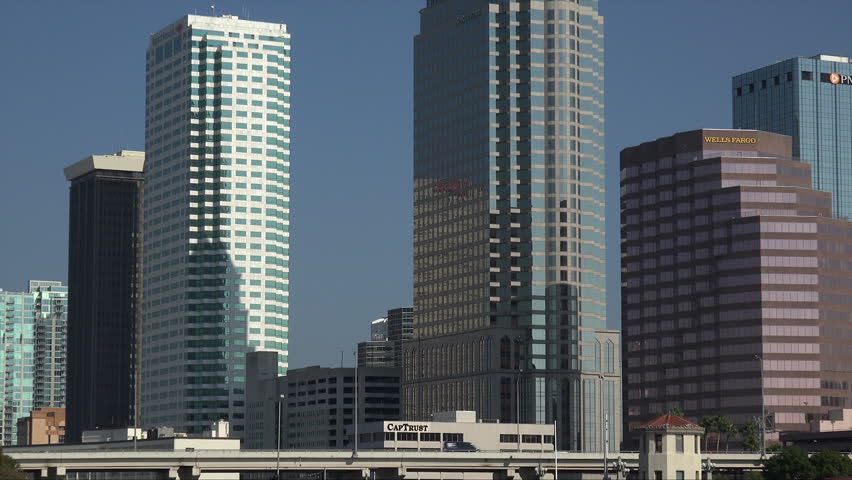 The Upper Portions Of Skyscrapers And High Rise Office Buildings Of ...