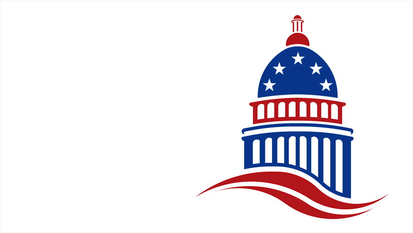 A Looping Animated Background Featuring The US Capitol Building Against ...