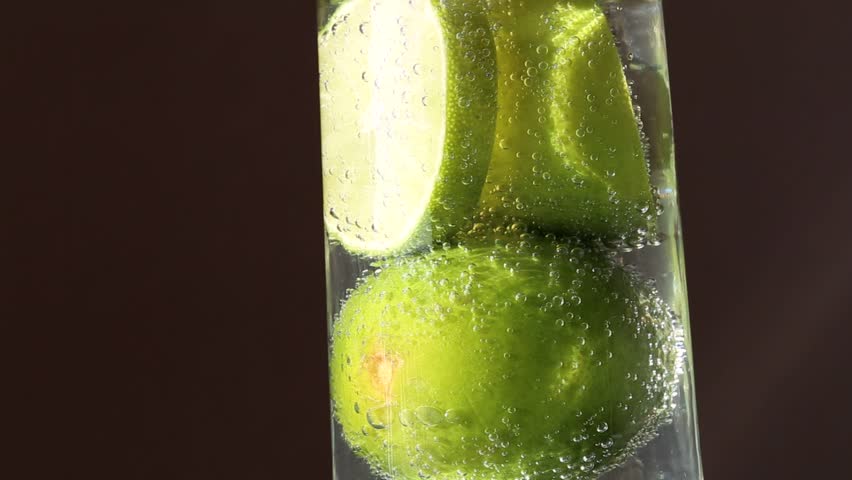 Fresh Limes in a Glass Stock Footage Video (100% Royalty-free) 23522734 ...