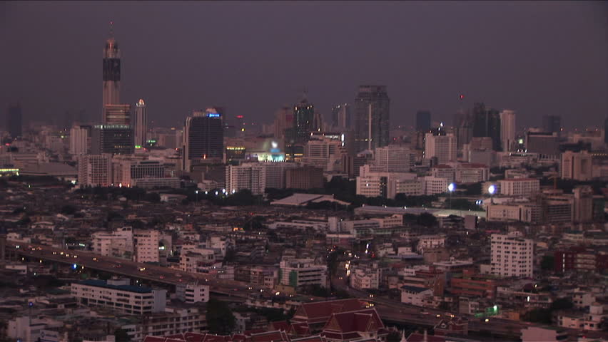 Wide Shot of City at Stock Footage Video (100% Royalty-free) 2358764 ...