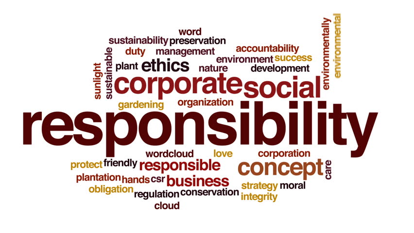 Responsibility Animated Word Cloud, Text Design Animation. Stock ...