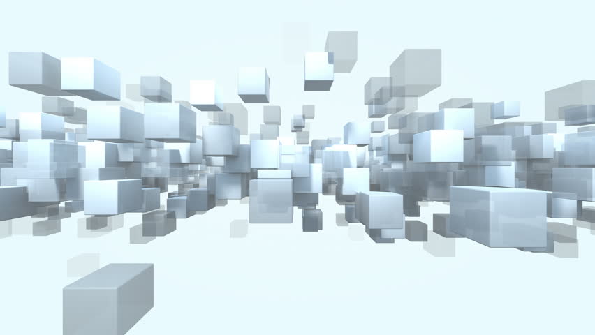 Abstract Geometric Shapes From Cubes In Rotation Stock Footage Video ...