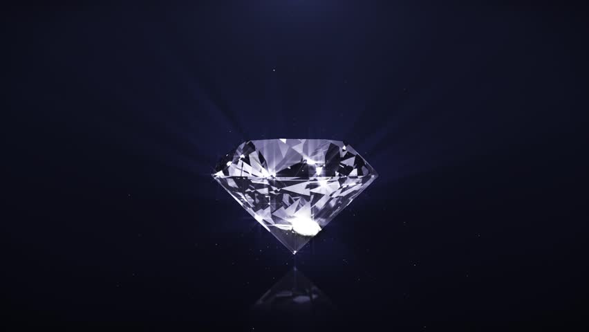 Spinning Shining Diamond - Looped And Alpha Masked 3d Animation Stock ...