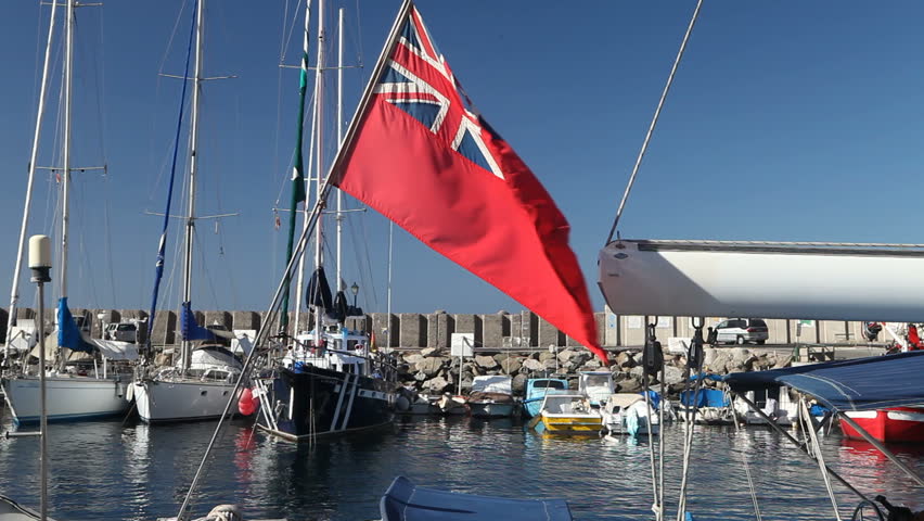 Red Ensign Flag On Ship Stock Footage Video (100% Royalty-free) 2413814 ...