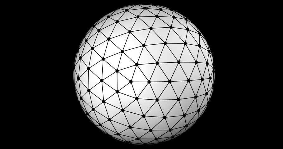 Plexus Style Loop Rotate Sphere Animation Cycle White Dots And Lines 4129