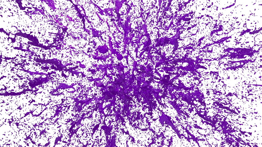 Splash Violet Colored Paint. Bang Fluid - Explosion Of Liquid In Slow ...
