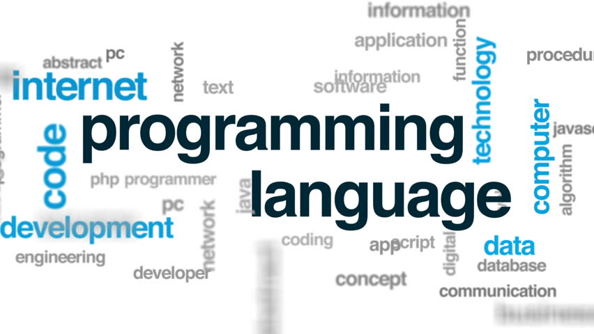 Programming Language Animated Word Cloud, Stock Footage Video (100% ...
