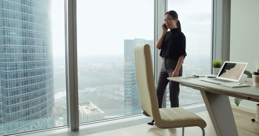 Busy Business Woman At Work In Office, Businesswoman Making Copies Of ...