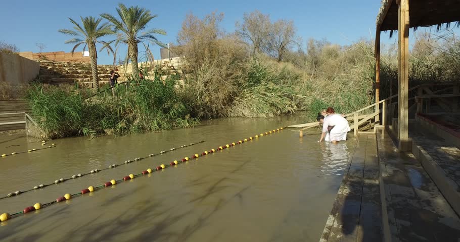 BETHABARA, JORDAN - JANUARY - 11, 2017: People Go Through The Ritual Of ...