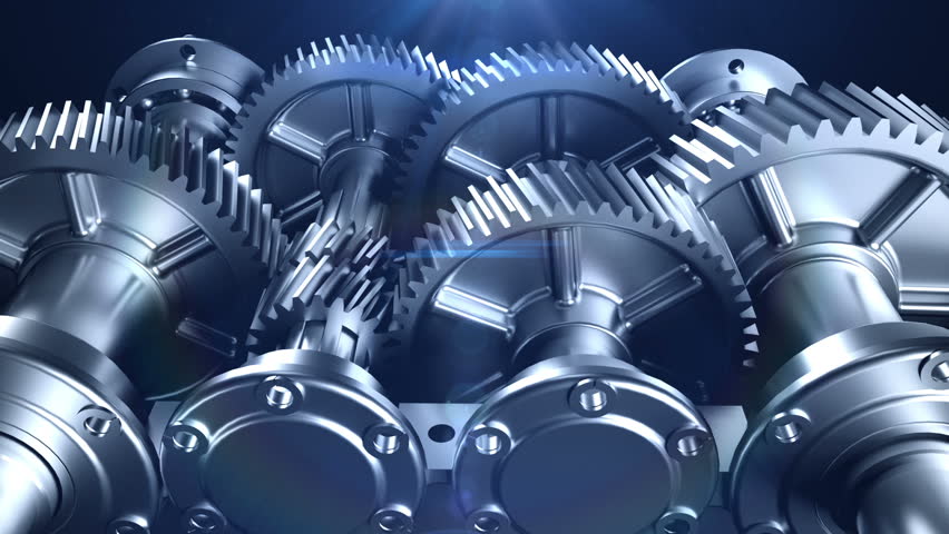 Abstract Rotating Metal Gears Video Stockvideos & Filmmaterial 33194158 ...