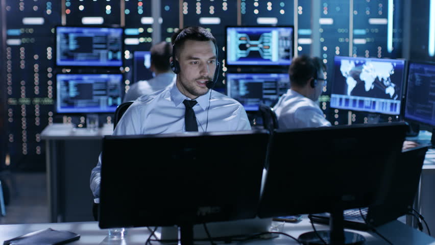 In The System Control Center Technical Operator Monitors Displays At ...