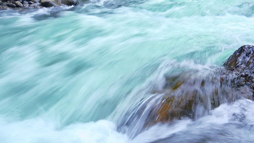 Close-up of Rapid Stream Flowing Stock Footage Video (100% Royalty-free ...