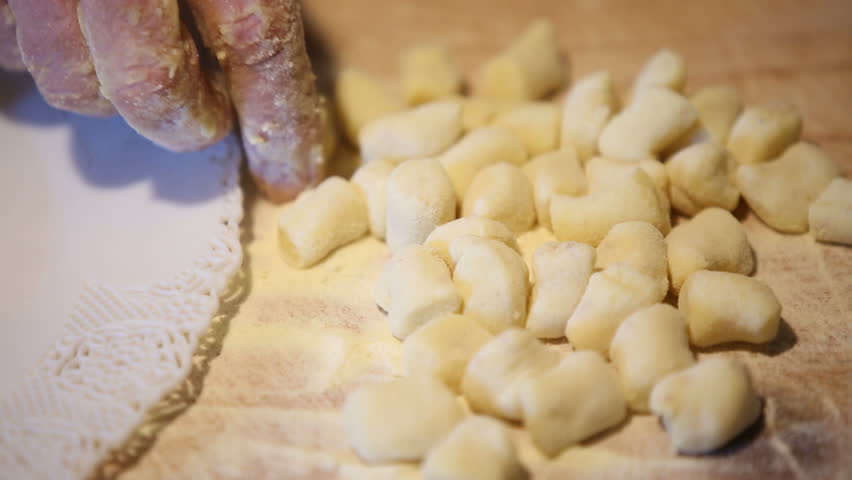 Making of the Italian Gnocchi Stock Footage Video (100% Royalty-free ...
