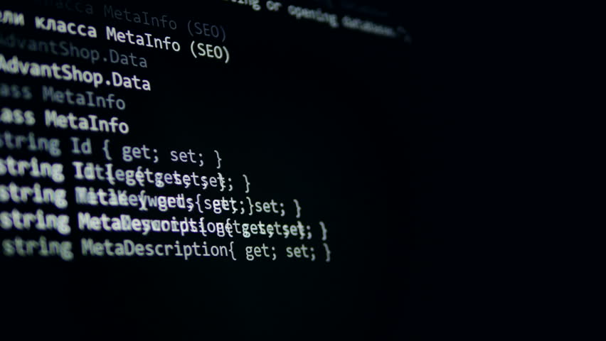 Source Program Code Scrolling Text Animation Stock Footage Video 7018708 Shutterstock