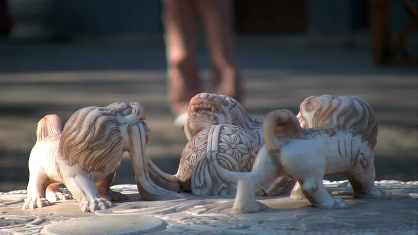 The Lions. Steps 3 White Stock Footage Video (100% Royalty-free) 269614 ...