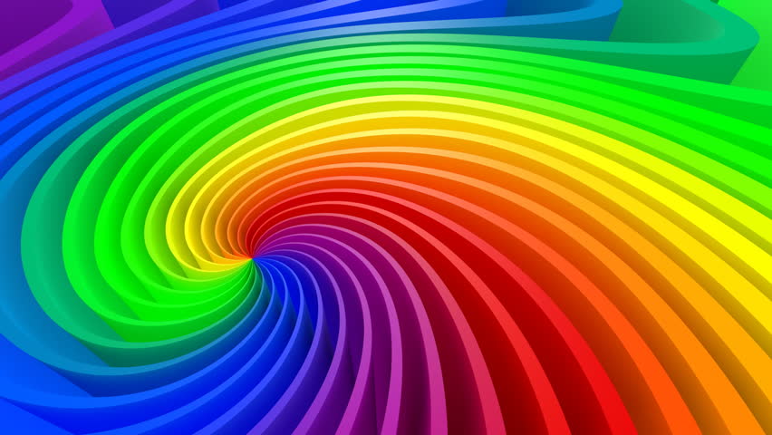 Rotating Rainbow Swirl. Seamless Loop. 4K, UHD, Ultra HD Resolution ...