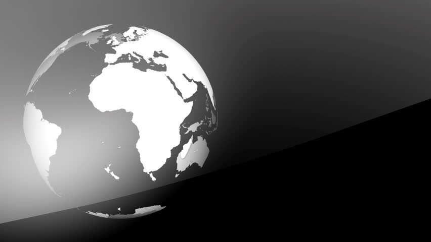 Rotating Earth Globe With Transparent Oceans And Detailed Texture Map ...