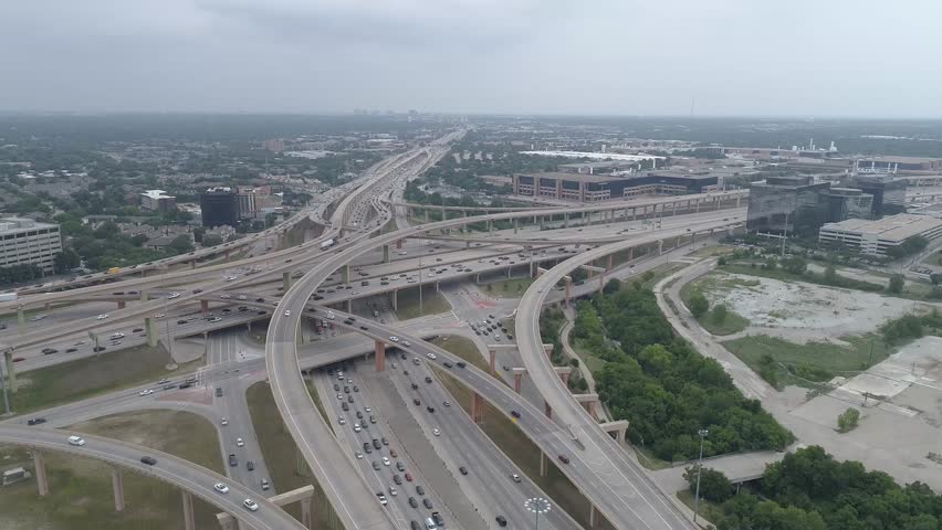 First Five-Level Interchange Highway In Dallas, Texas, USA Stock ...