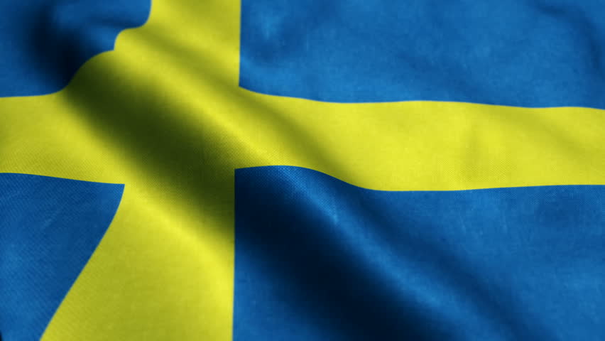 Sweden Flag Waving , Ready For Seamless Loop. (You Can Find The Entire ...