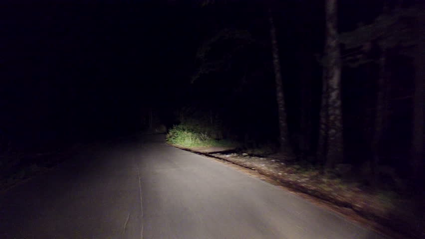 Night Drive On Rural Road Stock Footage Video (100% Royalty-free ...