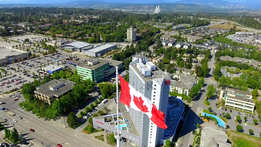 Canada Flag in Surrey Bc Stock Footage Video (100% Royalty-free ...