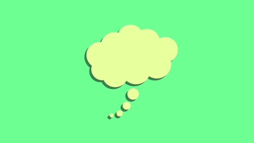 Thought Bubble Moving Slow Animated Stock Footage Video (100% Royalty ...