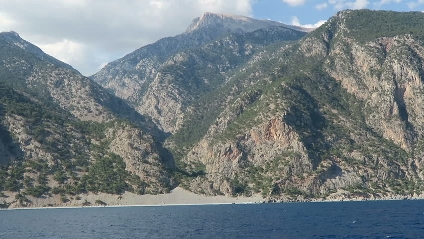 Greek Countryside Landscape Overview Mountains,skyline.A Locked Down ...