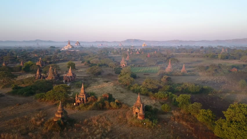 City Of Bagan View At Bagan Old Ancient Temple In Bagan Myanmar , Asia ...