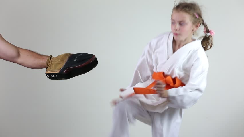Stock video of the girl beats a kick in | 28280314 | Shutterstock