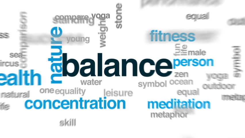 Balance Animated Word Cloud, Text Design Animation. Stock Footage Video ...