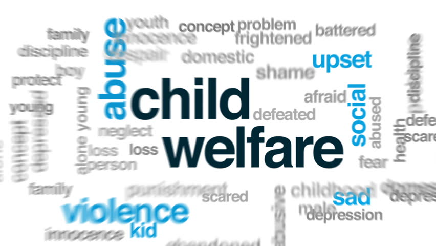 Child Welfare Animated Word Cloud, Text Design Animation. Stock Footage ...
