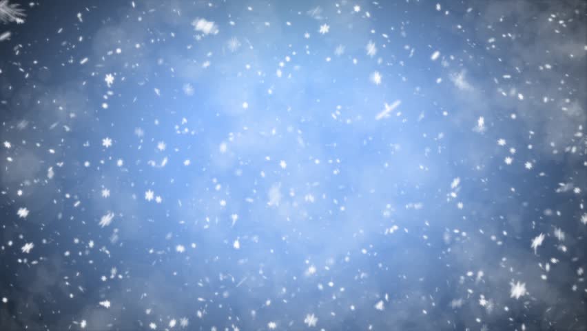 Slowly Falling Big Real Snowflakes Against White Sky. Blurred Abstract ...