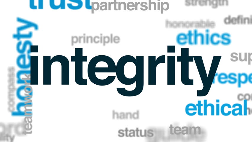 Stock Video Clip of Integrity animated word cloud, text design ...