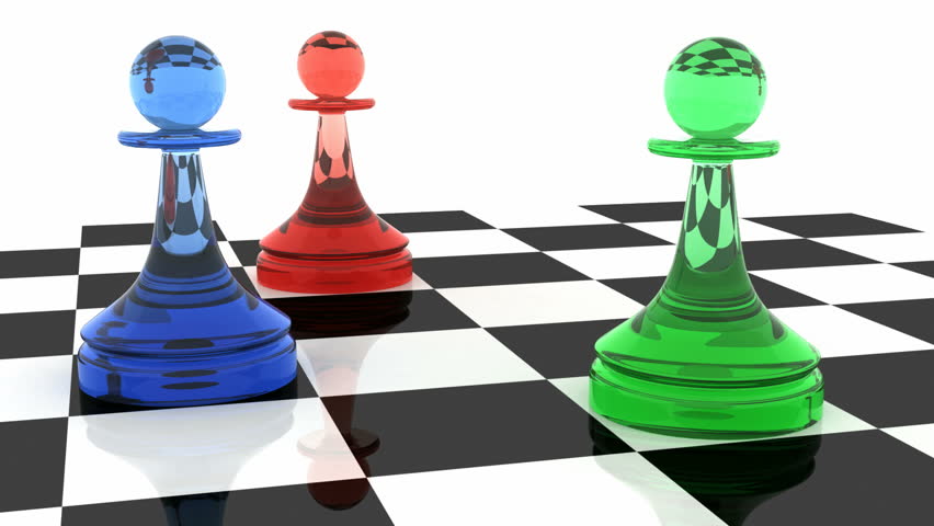 Three Classical Shaped Pawns Made Stock Footage Video (100% Royalty ...