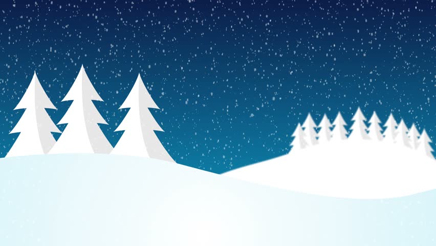 Christmas Snowscape Tree Moving in Stock Footage Video (100% Royalty ...