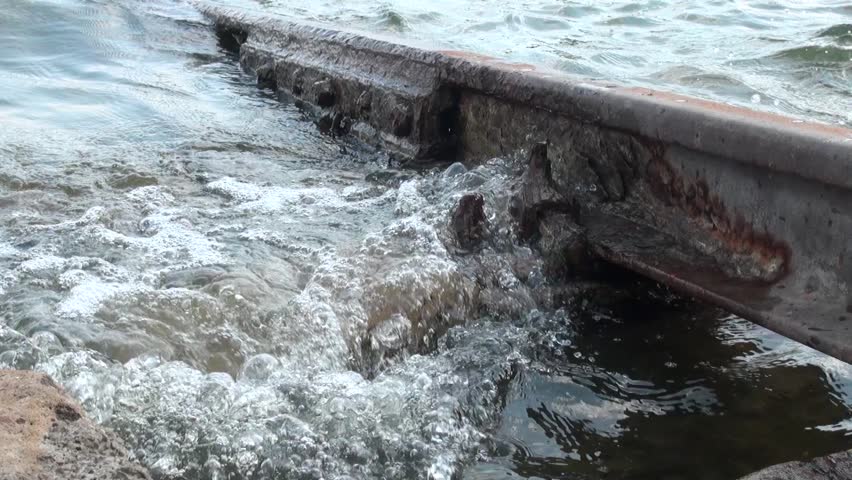 Railroad Tracks in Water Stock Footage Video (100% Royalty-free ...