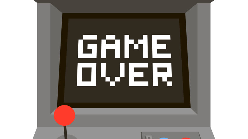 A Funky Colorful 4k Game Over Screen Animation, Letters Falling Towards ...