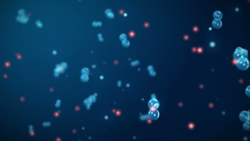 Spinning Oxygen Animation Of Elemental O2 Molecules In Background And ...