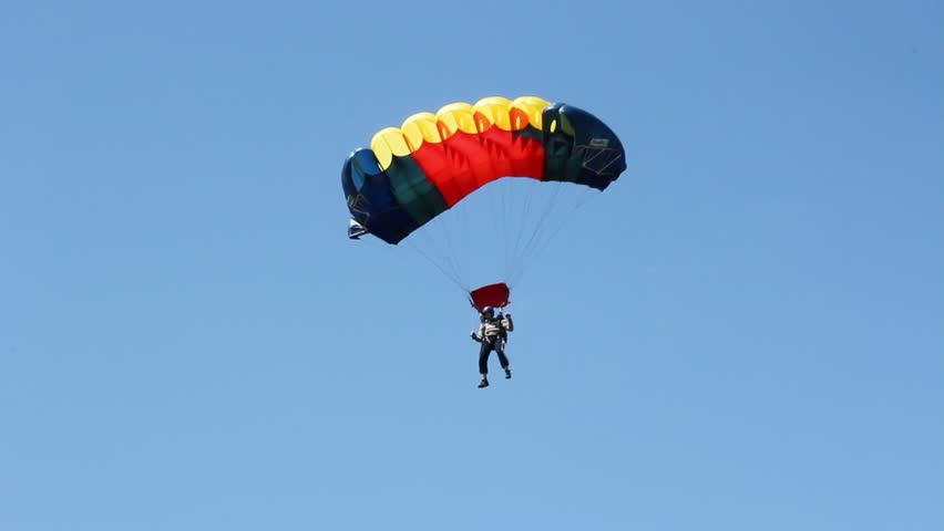 Stock video of flying on a parachute | 2968144 | Shutterstock