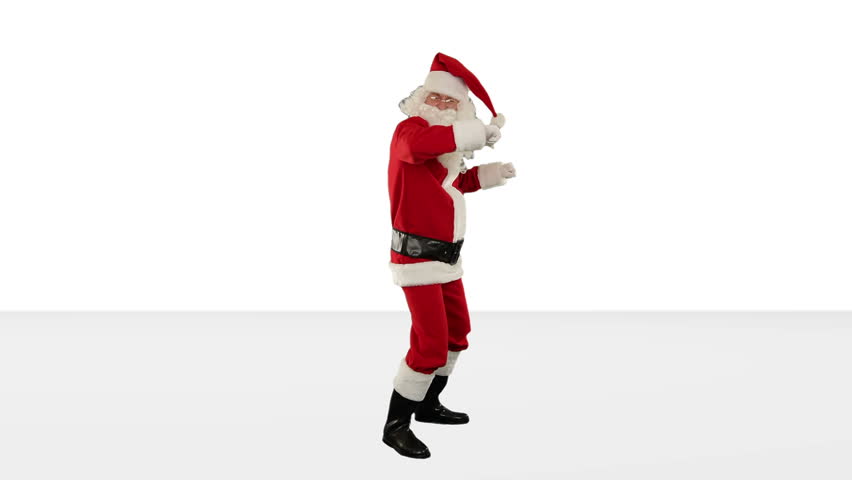 Stock video of santa claus dancing against white, dance | 3015484 ...