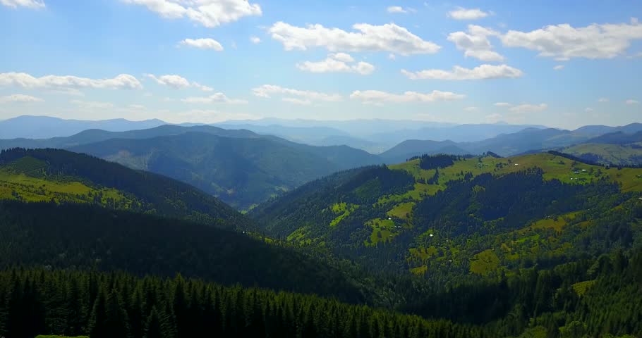 Beautiful Countryside Hilly Terrain Landscape Wide Mountains Valley ...