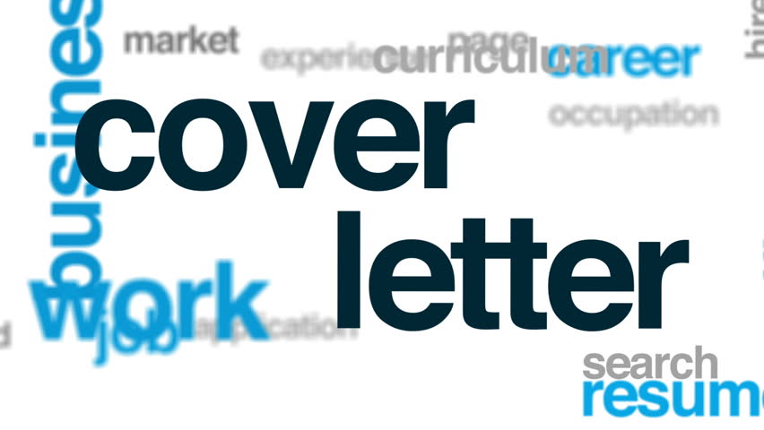 Cover Letter Animated Word Cloud, Text Design Animation. Stock Footage ...