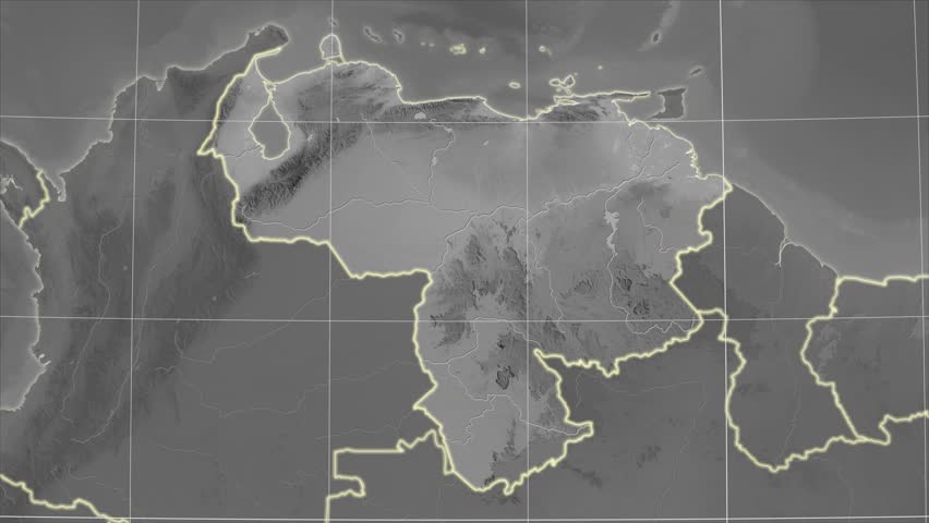 Venezuela Map Stock Footage Video | Shutterstock