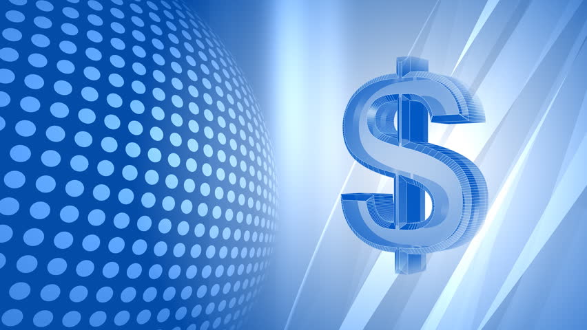 Animated Blue Rotating Dollar Symbol. Stock Footage Video (100% Royalty ...