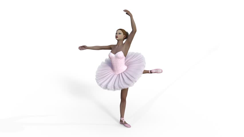 Ballerina, Animation, Alpha Channel, Transparent Background, 3d ...